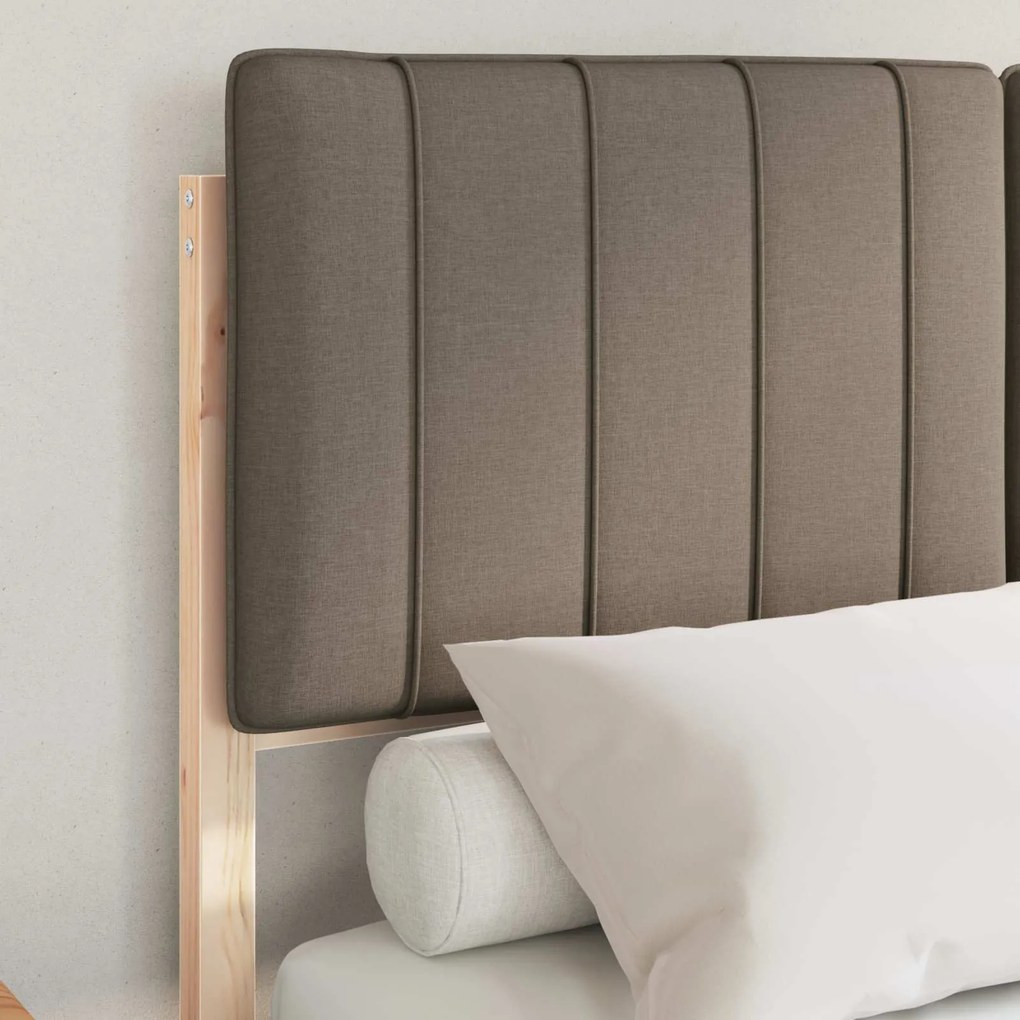 Rám postele s čalouněným čelem s čelo Taupe 120 x 200 cm 3405550