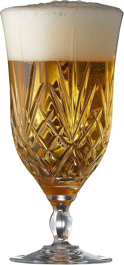 Křišťálové skleničky v sadě 4 ks na pivo 400 ml Melodia – Lyngby Glas