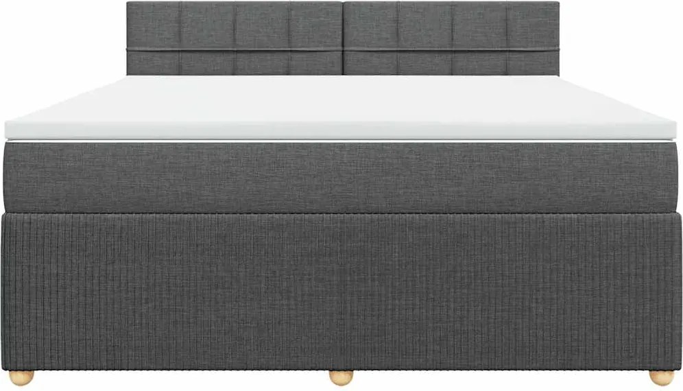 Box spring postel s matrací tmavě šedá 180x200 cm textil 3289836
