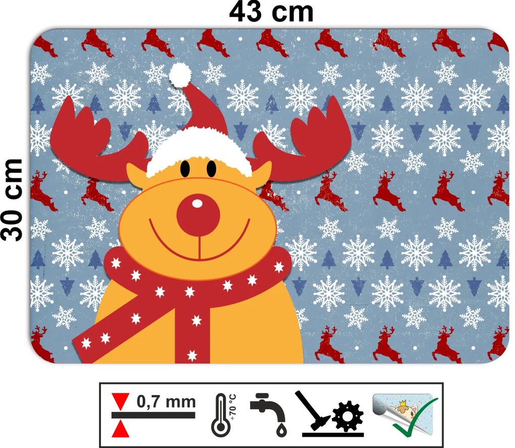 Vánoční prostírání - 183, Sob Rudolf, 43x30cm