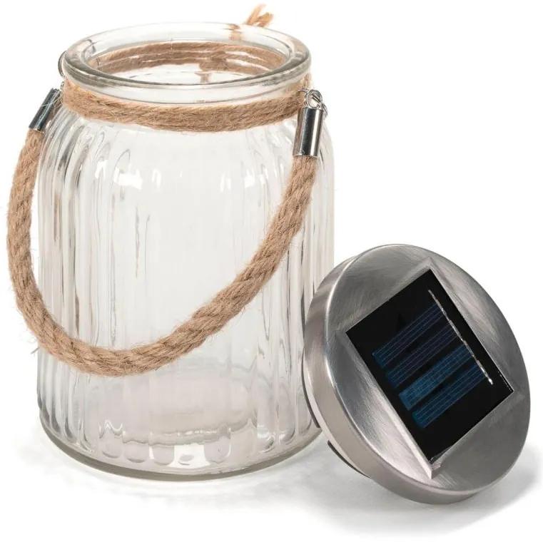 Garthen Solární světlo, sklenice - 3 LED, teplá bílá