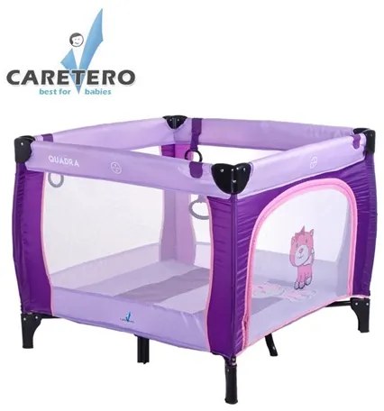 CARETERO | Caretero Quadra | Dětská skládací ohrádka CARETERO Quadra purple | Fialová |