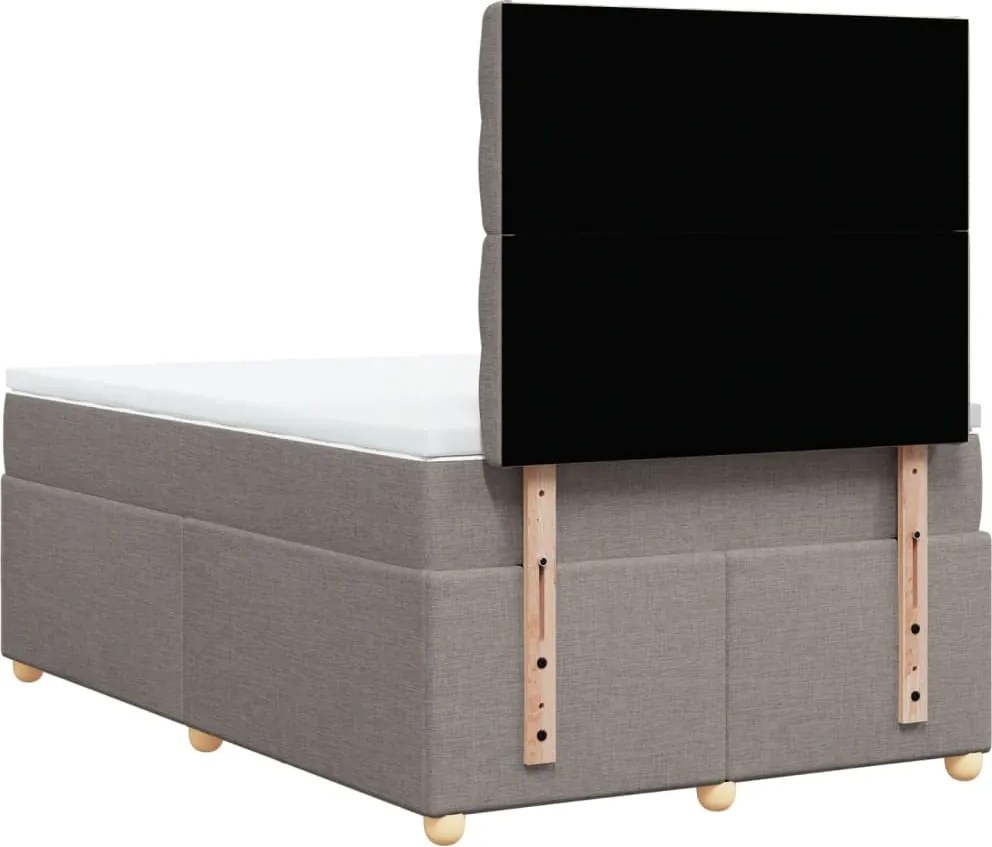 Box spring postel s matrací taupe 120x200 cm textil 3291258
