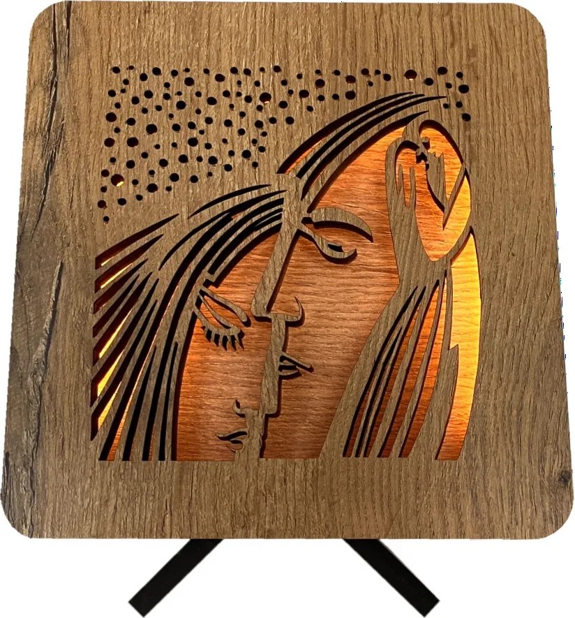 "Romance" lampa 19x19 cm provedení povrchu: ořech