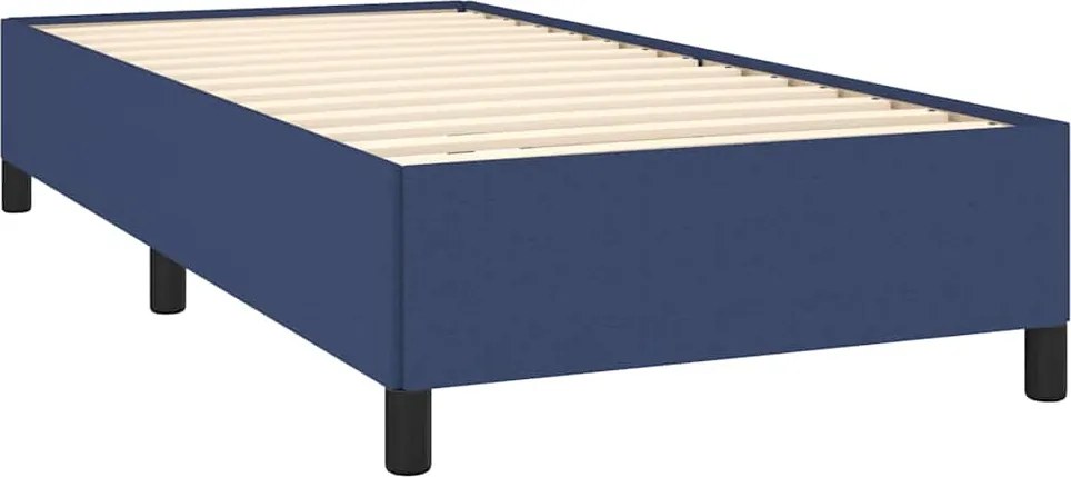 Box spring postel s matrací modrá 80x200 cm textil 3127763