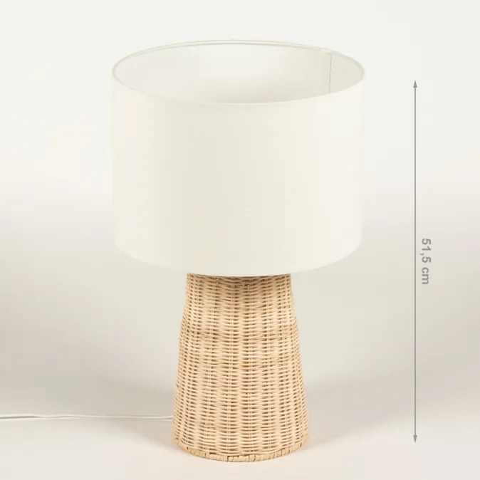 Stolní lampa Marlenn Sail Ratan Taupe