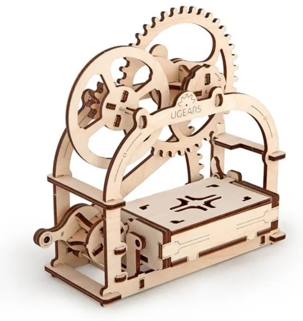 Ugears 3d puzzle mechanická krabička 61 dílků
