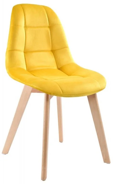 TZB Čalouněná židle Austin - žlutý samet