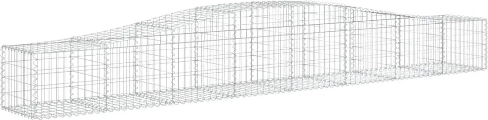 Klenuté gabionové koše 20 ks 400x50x40/60 cm pozinkované železo 3145927