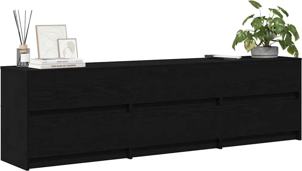 TV jednotky 180 x 34 x 50 cm Černý dub Kompozitní dřevo 3385630