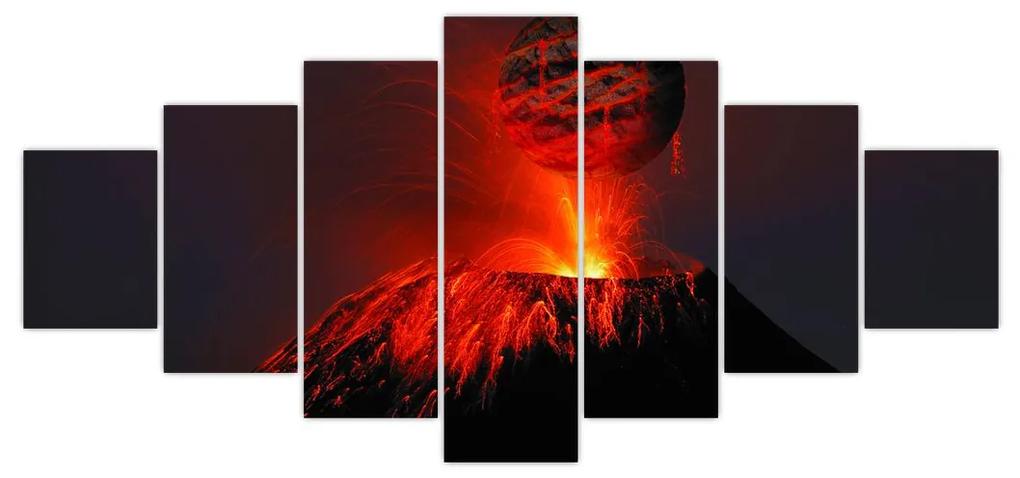 Obraz vulkánu (210x100 cm)