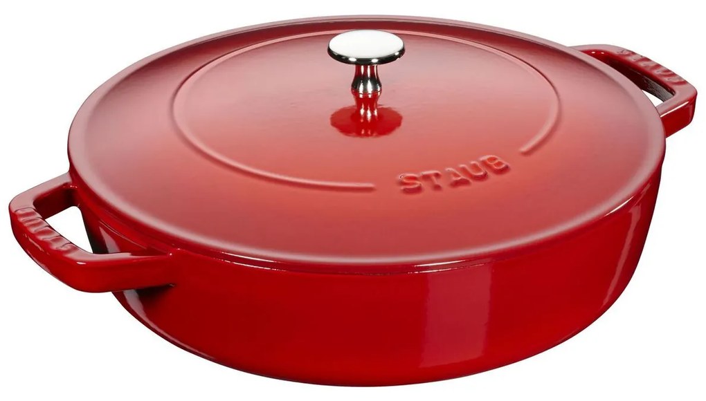 Staub Chistera kastrol s poklicí 24 cm/2,4 l višňová, 12612406