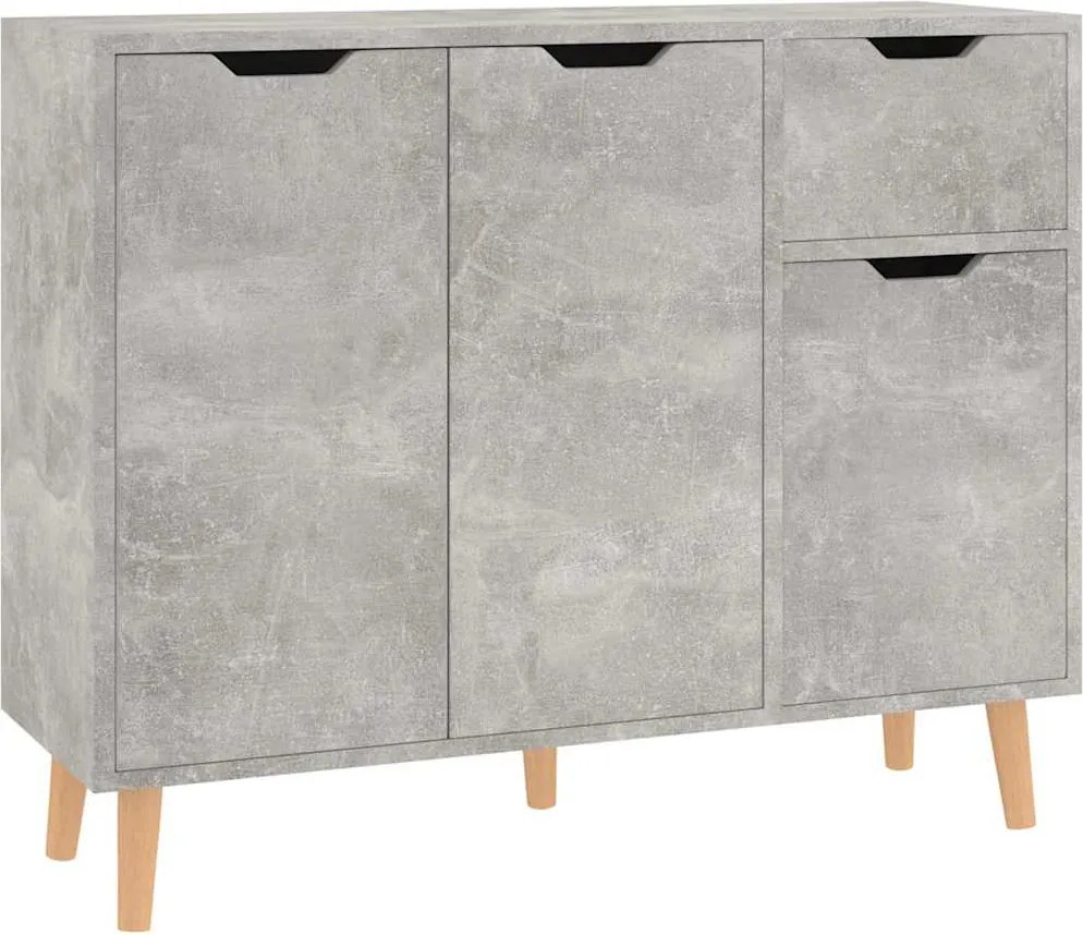 Příborník betonově šedý 90 x 30 x 72 cm kompozitní dřevo 326817