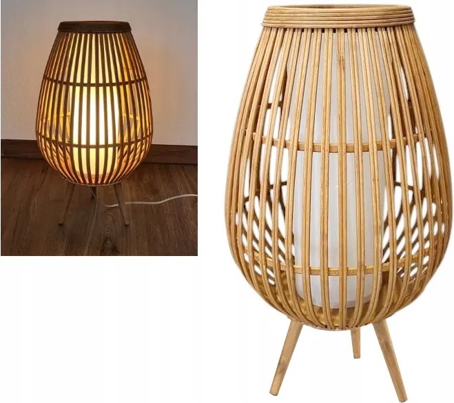 Bambusová podlahová lampa 54 cm přírodní Dani