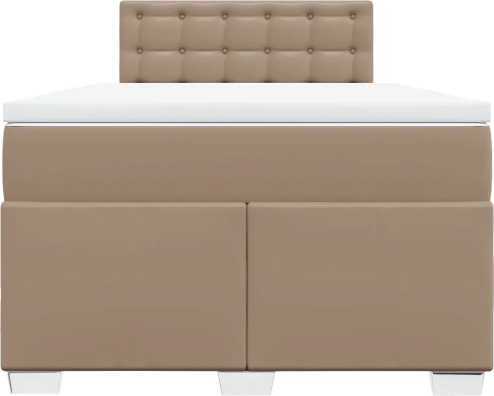 Box spring postel s matrací cappuccino 120x190 cm umělá kůže 3288415