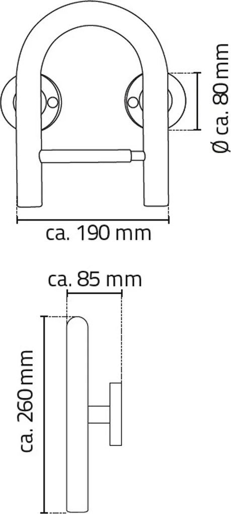 Ridder Ridder, HANDICAP madlo s držákem toaletního papíru, chrom, A220300