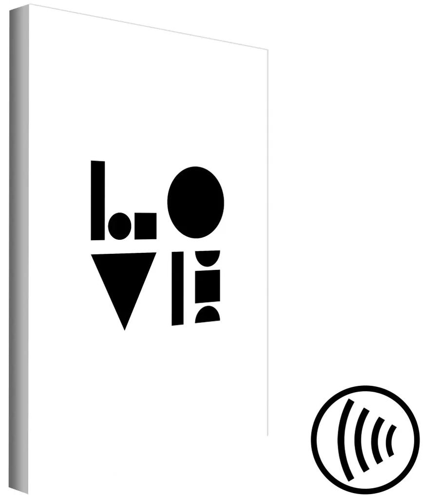 Obraz Černá, bílá a láska (1 kus) vertikální