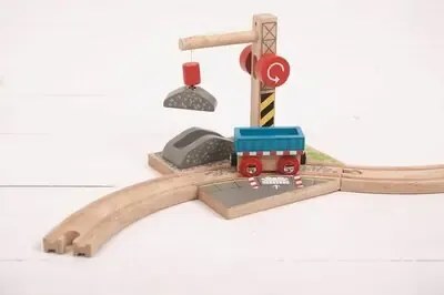 Bigjigs Rail Jeřáb se štěrkem / od 3 let