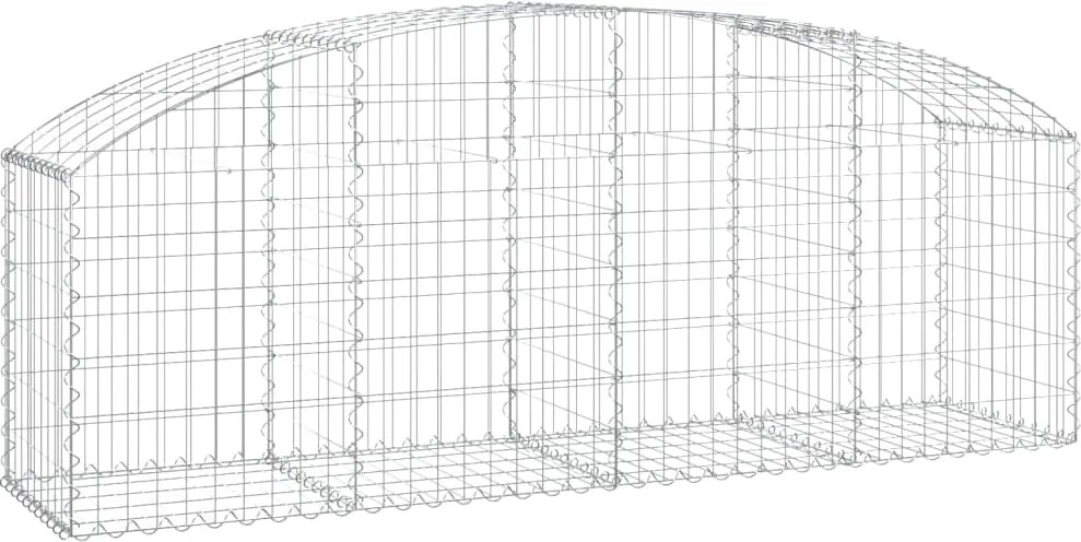 Klenutý gabionový koš 200 x 50 x 60/80 cm pozinkované železo 153473