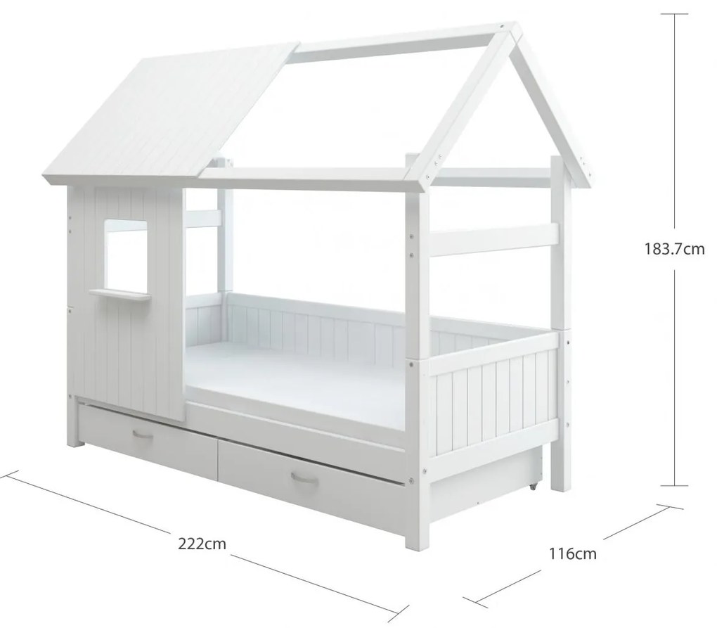 FN Postel 1/2 domeček s úl. prostorem Romantic 451 bílá