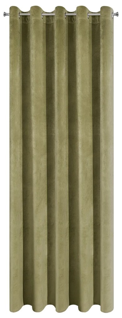 ZATEMŇOVACÍ ZÁVĚS NA KROUŽCÍCH VILLA 140X250 CM OLIVOVÁ