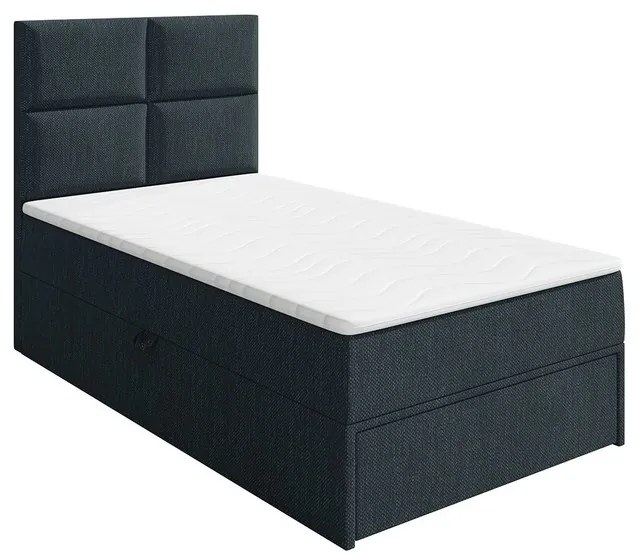 Kontinentálni postel Hudson Lux 1, Strana: levá, Rozměr postele: 100x200, Potah:: ekokůže Soft 011