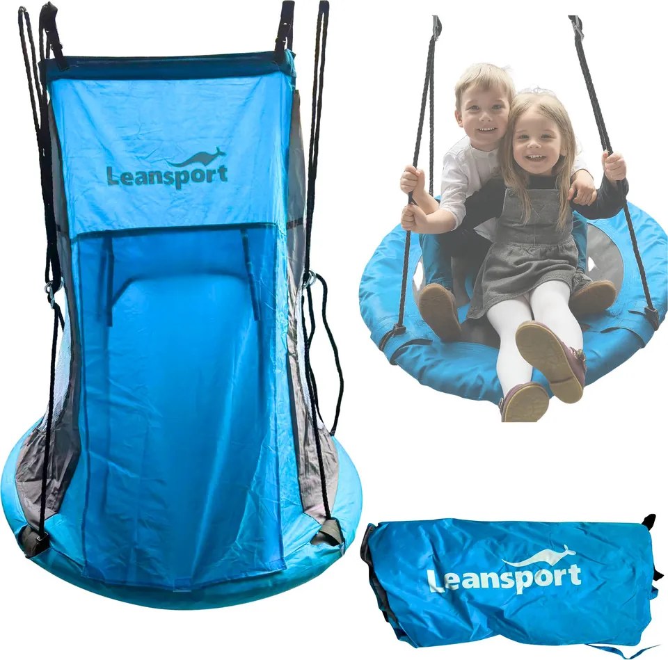 LEAN Sport Houpací stan Čapí hnízdo modrý 90-100 cm