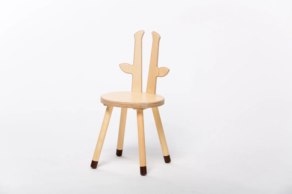 dětská židle ŽIRAFA - přírodní židle: bez podsedáku