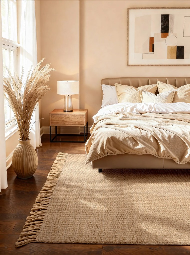 Hanse Home, Kusový koberec Handloom 106335 Fjord Natural Gold, 120x170, béžová, chodba / předsíň