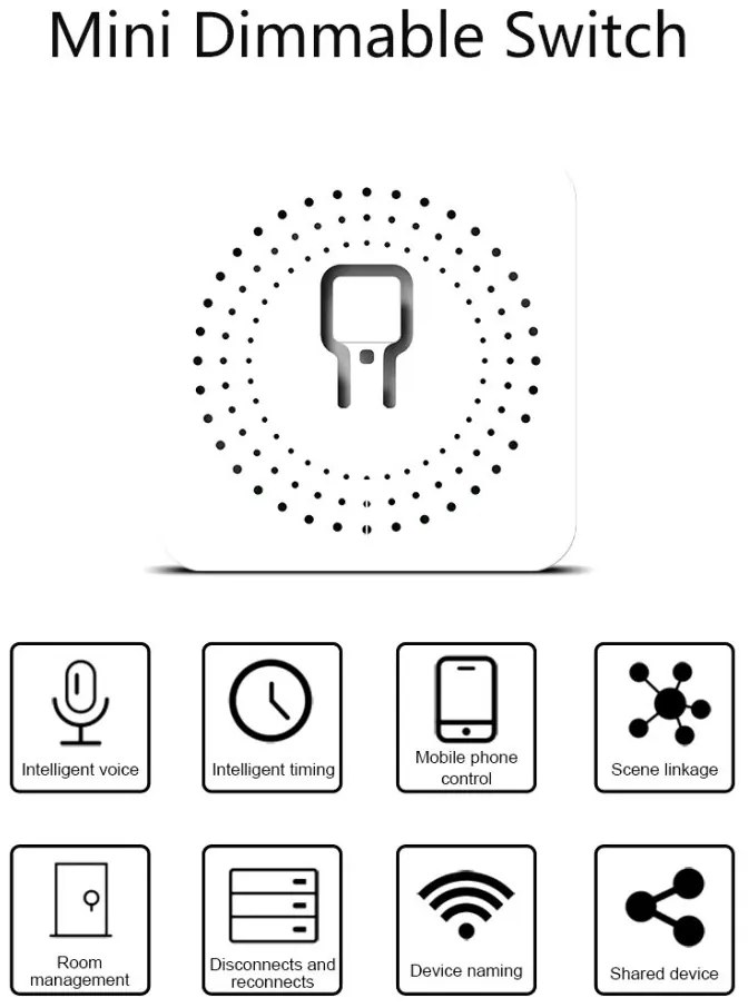 Chytrý WiFi/Zigbee stmívací vypínač Wi-Fi
