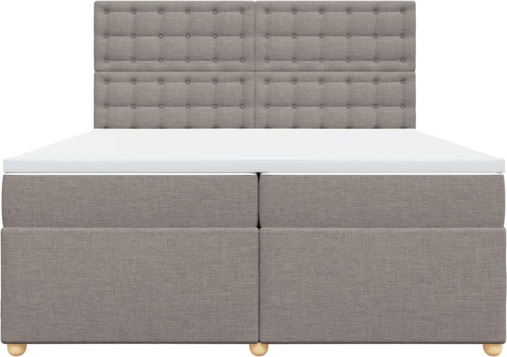 Box spring postel s matrací taupe 200x200 cm textil 3293705