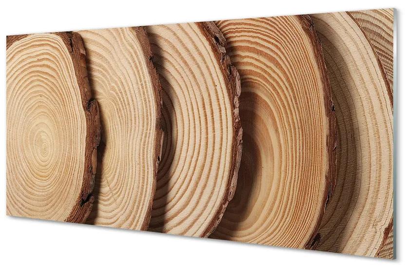akrylový obraz plátky obilí dřeva 140x70 cm