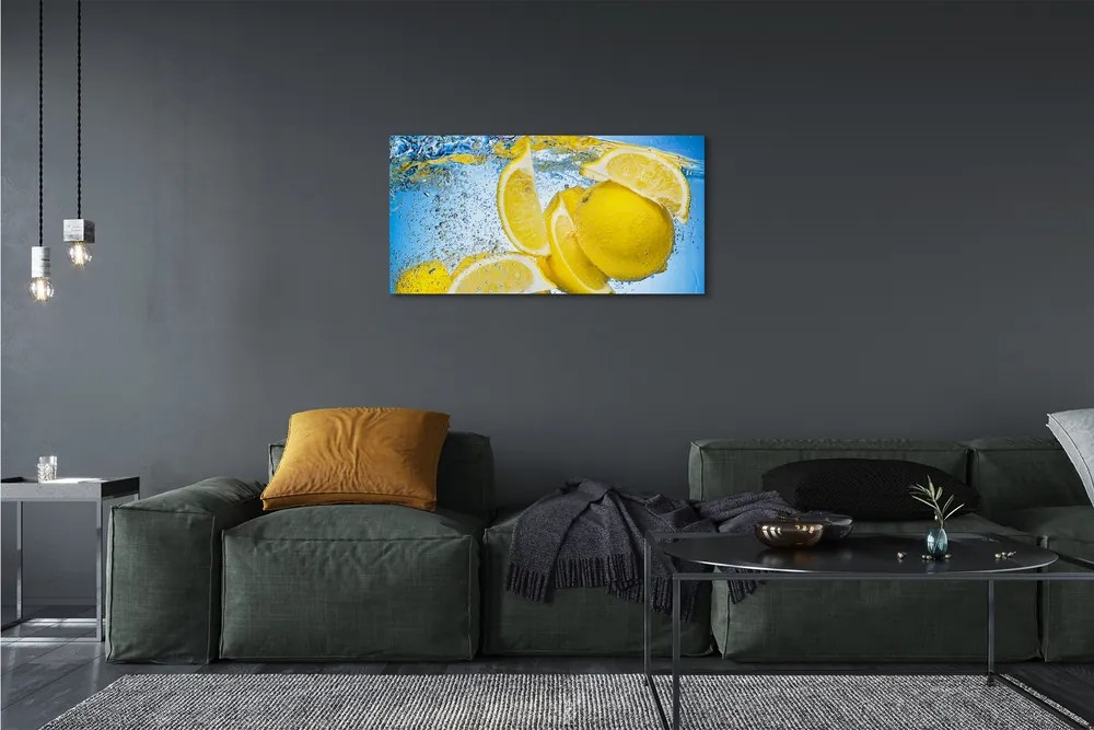 Obrazy na plátně Lemon ve vodě 140x70 cm