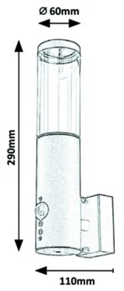 Rabalux - Venkovní nástěnné svítidlo se senzorem 1xGU10/7W/230V IP44