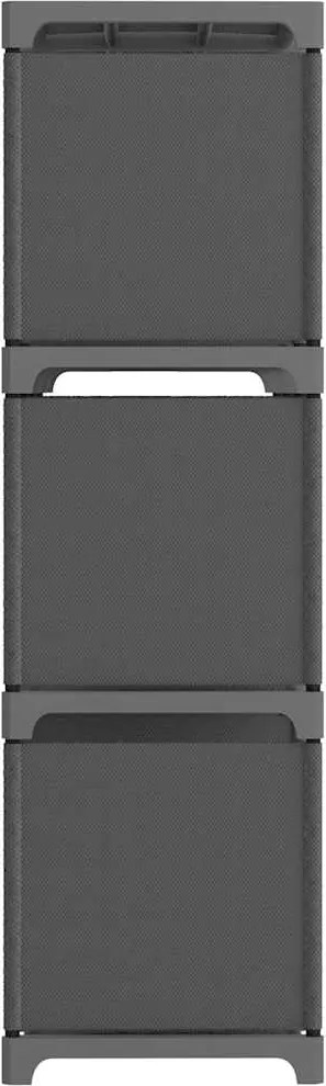 Výstavní police s 9 přihrádkami šedá 103x30x107,5 cm textil 322612