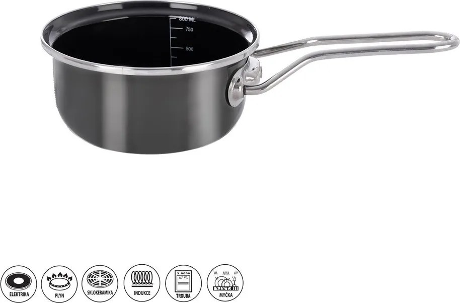 Smaltovaný rendlík 800 ml Metalic – Orion