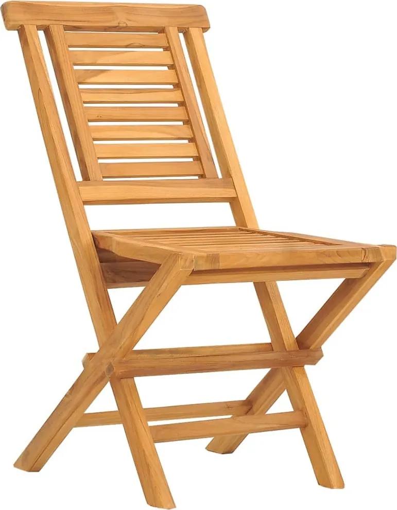 vidaXL Skládací zahradní židle 6 ks 47x63x90 cm masivní teakové dřevo [3155047]