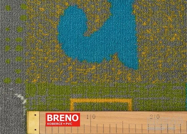 Breno Metrážový koberec NUMERO P452BL/05K1 dětský motiv čísla a písmena, šíře 400 cm, Vícebarevné