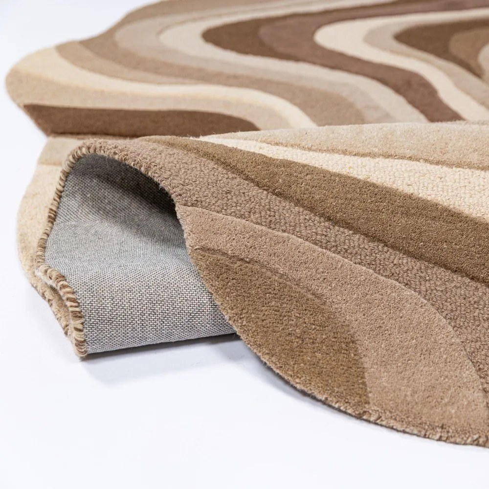 Hnědý/béžový ručně tkaný vlněný koberec 200x290 cm Envy Wool – Flair Rugs