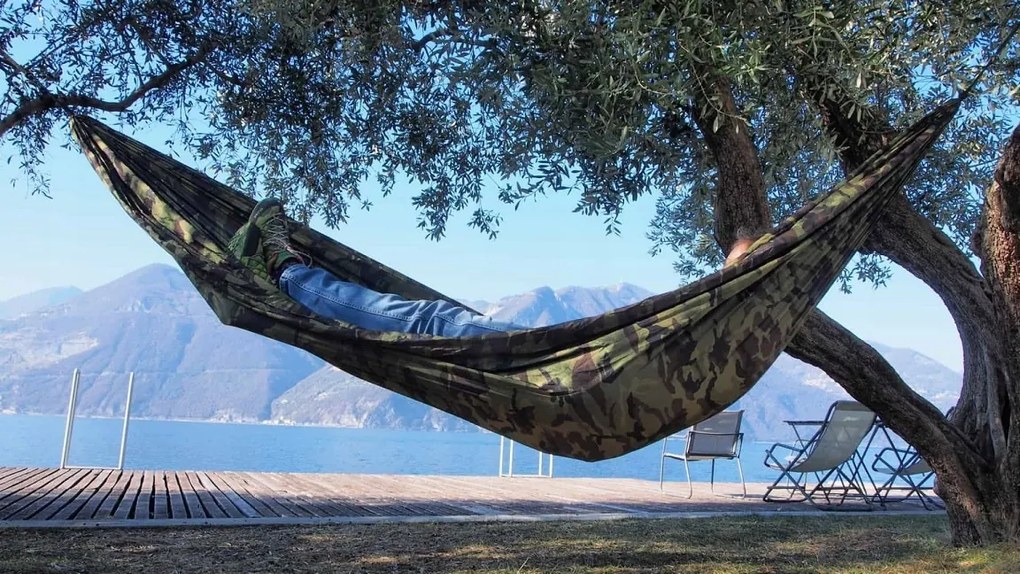 Houpací síť Bushmen Zen Camo Hammock 200 kg