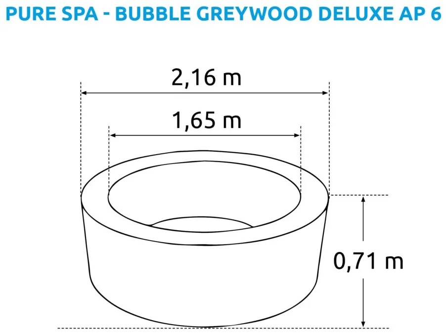 Marimex Vířivý bazén Pure Spa - Bubble Greywood Deluxe AP 6 11400255