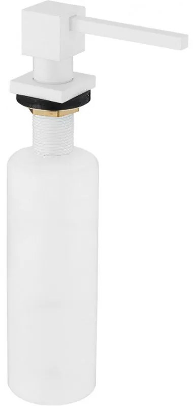 Mexen příslušenství, hranatý dávkovač saponátu do kuchyňského dřezu, bílá, 6605320-20