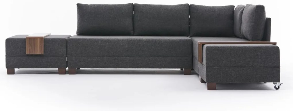 Hanah Home Rohová pohovka FLY antracit pravá 280 cm 825BLC2667