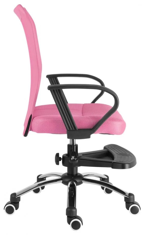 Dětská židle Neoseat WOW s podnoží — látka, růžová