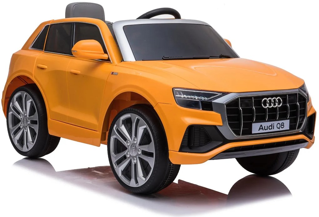 Dětské elektrické autíčko s dálkovým ovládáním BestBerg BBCC-70O – Audi Q8 / nosnost 30 kg / Li-Ion baterie / oranžová