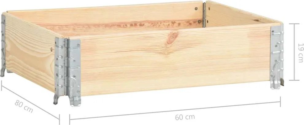 Vyvýšený záhon 60 x 80 cm masivní borové dřevo 3055160