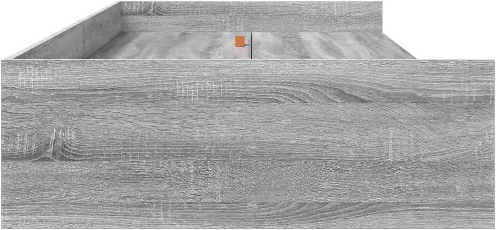 Rám postele s čelo Šedá Sonoma 80 x 200 cm Kompozitní dřevo 3335242