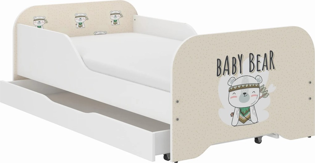 Wooden Toys Dětská postel MIKI 140x70 BABY BEAR