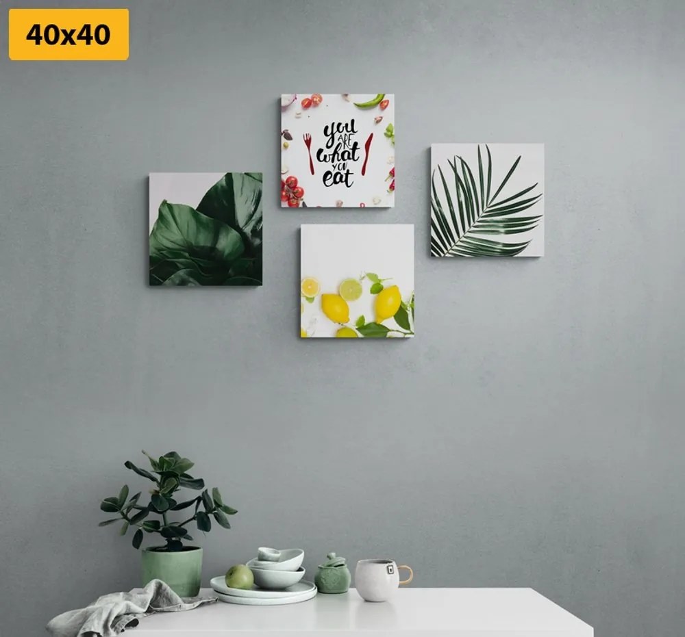 Set obrazů do kuchyně v jedinečném provedení - 4x 60x60 cm