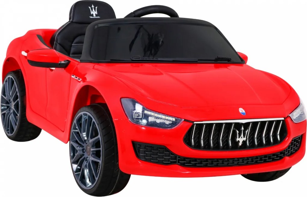 Ramiz Elektrické autíčko Maserati Ghibli na akumulátor červené + dálkové ovládání + pomalý start + EVA + MP3 USB + LED